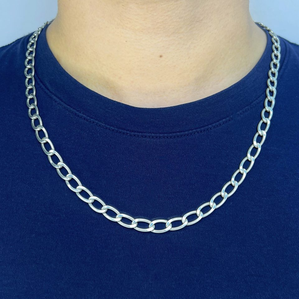 Cadena Tiffany – Plata 950 – joyaspino